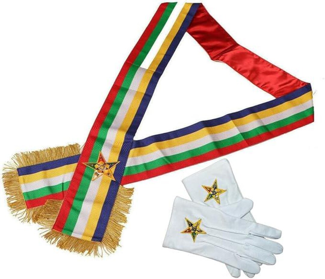 OES Sash Masonic Order of Eastern Star Sash - Five Colors Cotton Gloves ...