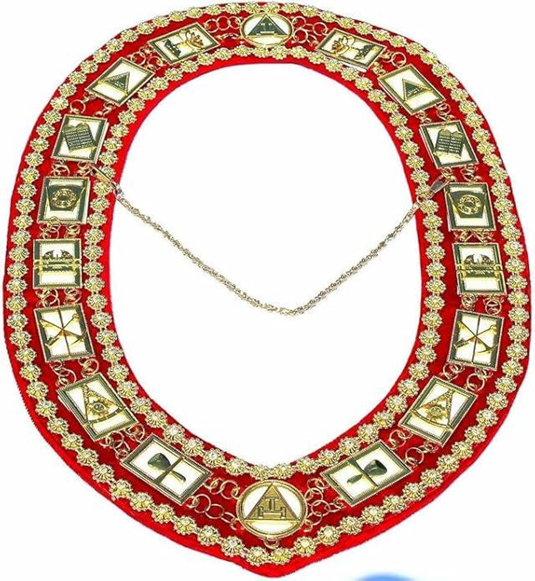 Masonic Regalia Royal Arch Chain Collar, Masonic Royal Arch Golden ...