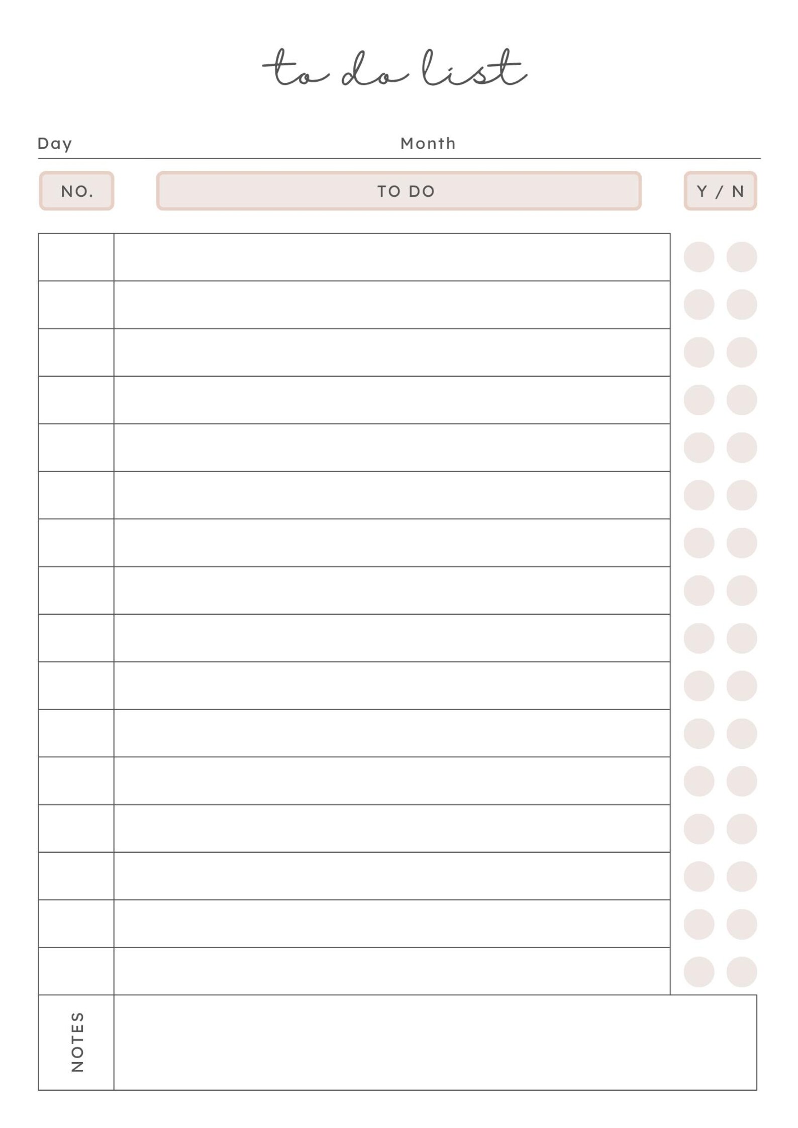 To Do List, Productivity Tool, Daily to Do List Tracker Template, Task ...
