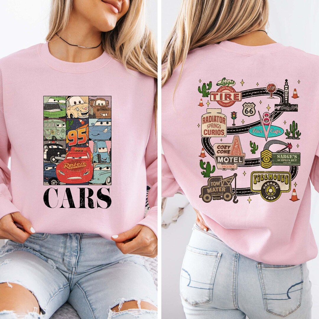 Lightning Mcqueen Sweatshirt, Disney Cars Sweatshirt, Cars Land Sweater ...