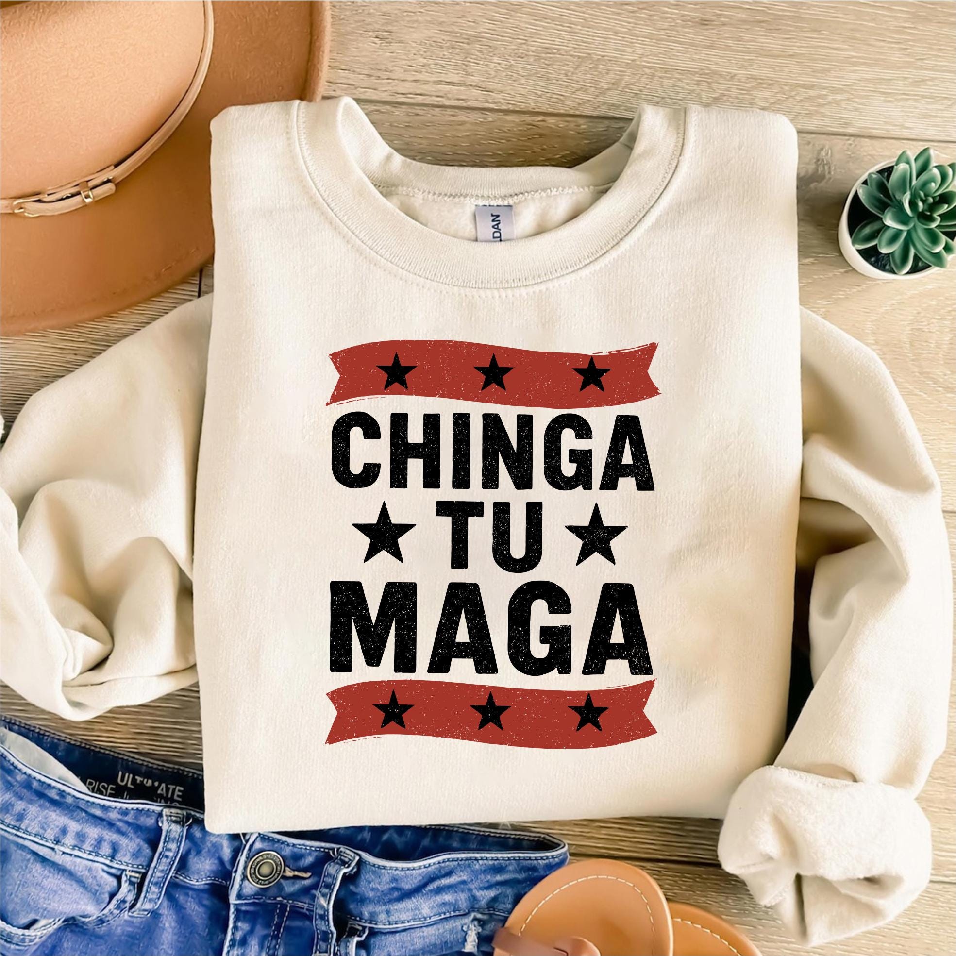 Chinga Tu MAGA Svg Anti MAGA PNG Funny Political Statement Sublimation ...
