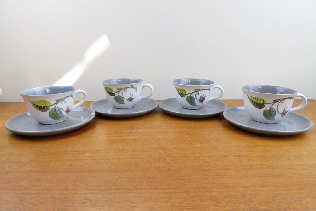 Denby Spring (4) Cup and Saucers | Albert Colledge | Stoneware ...