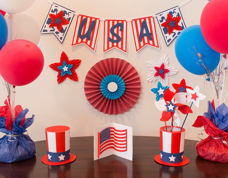 Patriotic Stars and Stripes Kit - SVG, PDF - Etsy