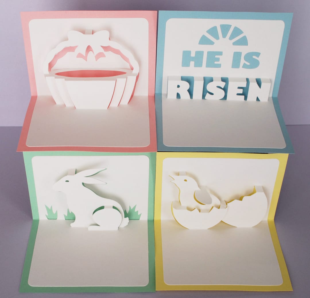Mini Easter Pop-up Cards Digital Cutting Files - SVG, PDF / Template ...