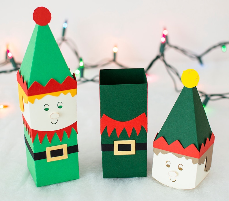 Christmas Character Box Digital Cutting Files - SVG, PDF / Gift Box ...