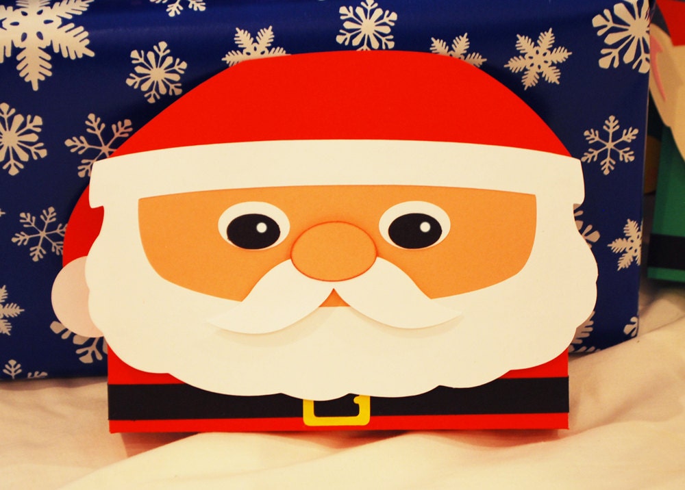 Christmas Reindeer, Santa, and Elf Popcorn Pocket Digital Cutting Files ...