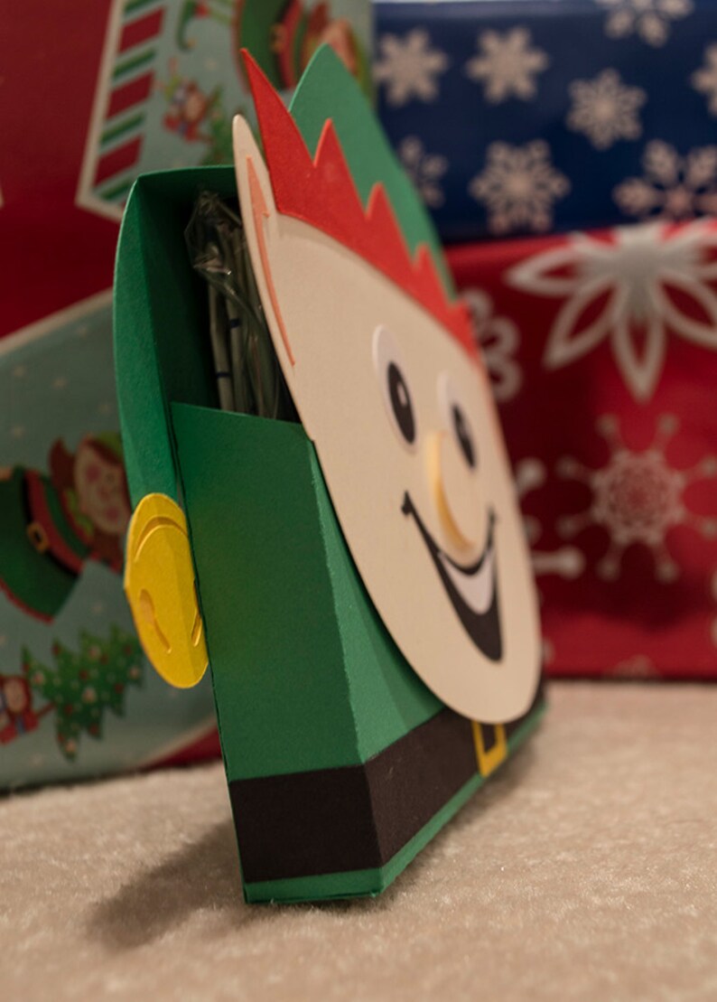 Christmas Reindeer, Santa, and Elf Popcorn Pocket Digital Cutting Files ...