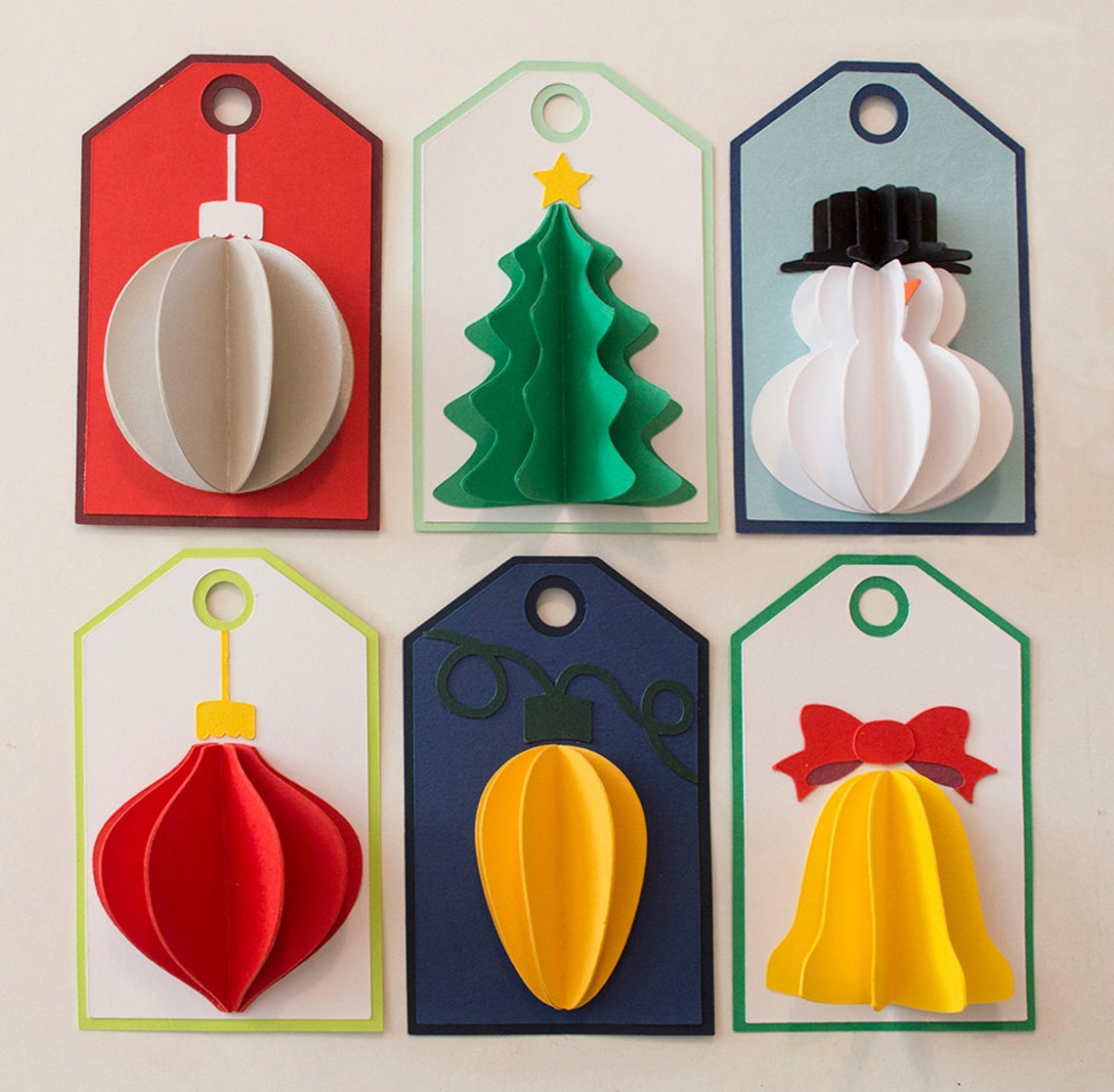 Christmas Gift Tag Set Digital Cutting Files - SVG, PDF / 3D / Ornament ...
