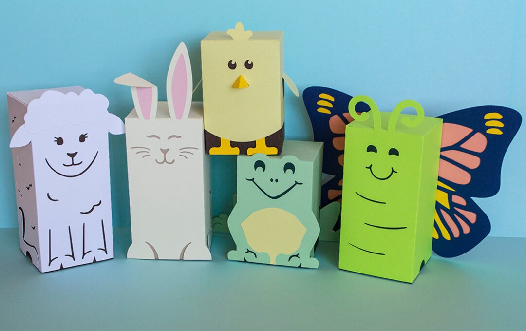 Spring/easter Character Box Digital Cutting Files - SVG, PDF / Template ...