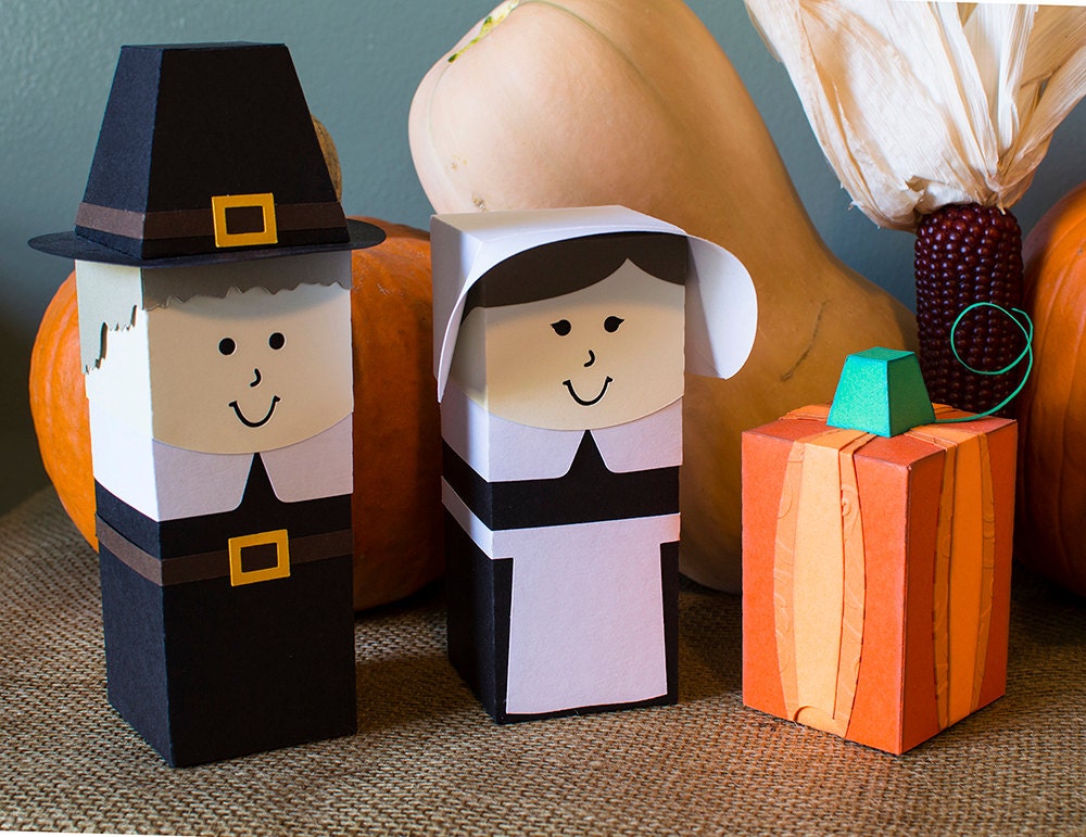 Thanksgiving Character Box Digital Cutting Files - SVG, PDF / Turkey ...