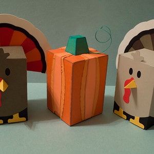 Thanksgiving Character Box Digital Cutting Files - SVG, PDF / Turkey ...