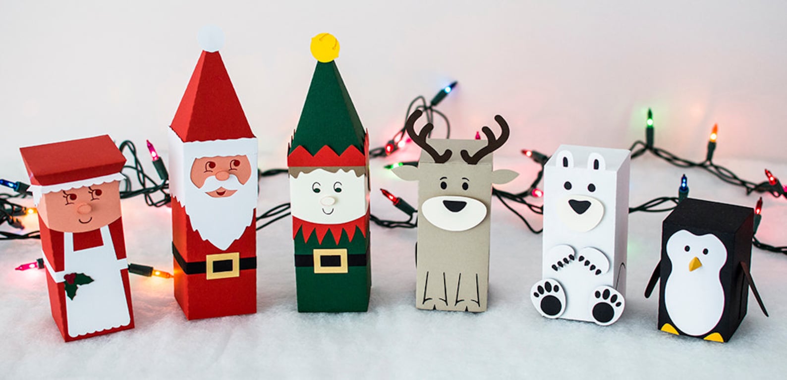 Christmas Character Box Digital Cutting Files - SVG, PDF / Gift Box ...