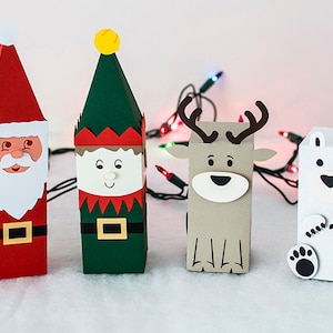 Christmas Character Box Digital Cutting Files - SVG, PDF / Gift Box ...