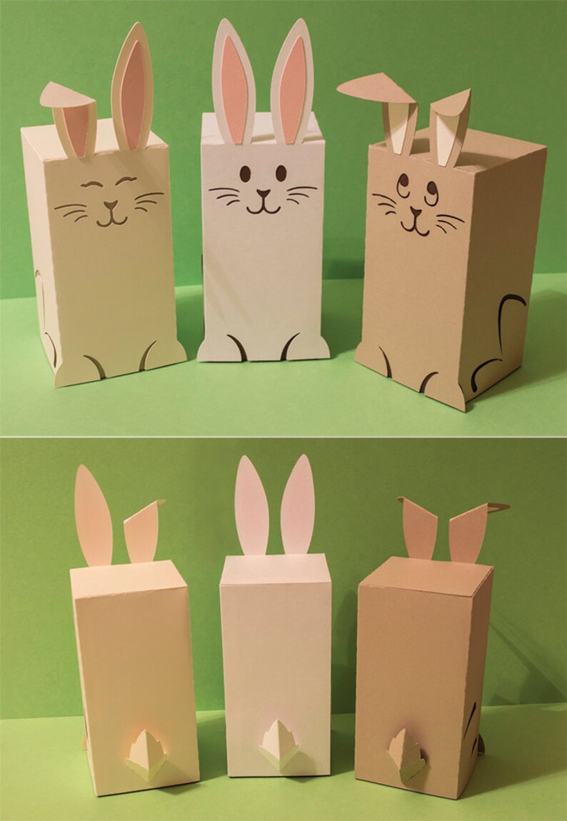 Spring/easter Character Box Digital Cutting Files - SVG, PDF / Template ...