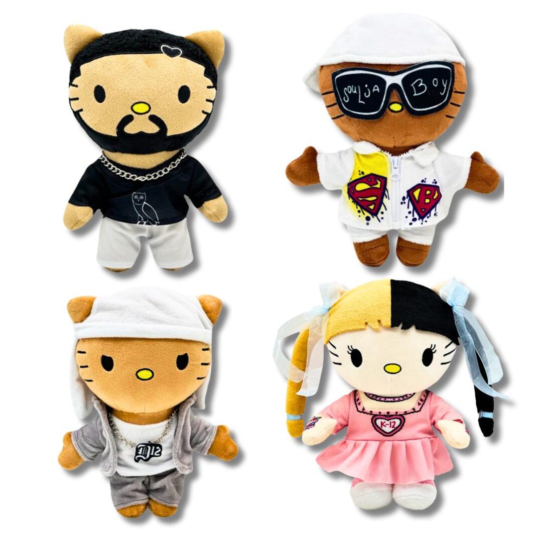Hello Kitty Rapper Plush - Billie Eilish, Drake, Eminem, Soulja Boy ...