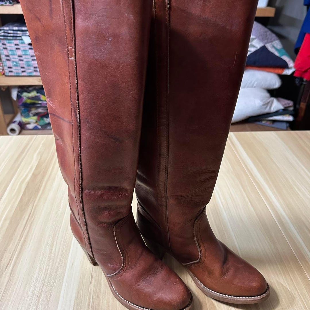Vintage Dexter Tall Leather Boots - Made in USA - Size 6.5M - Etsy