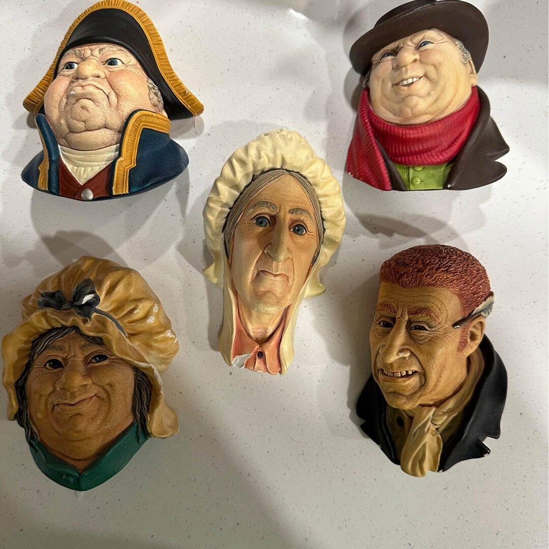 Vintage Bossons Chalkware Wall Plaques Set of 5 - Etsy
