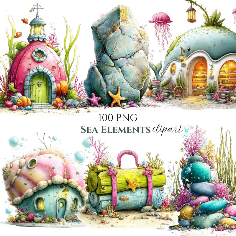 Aquarium Clipart - Etsy UK