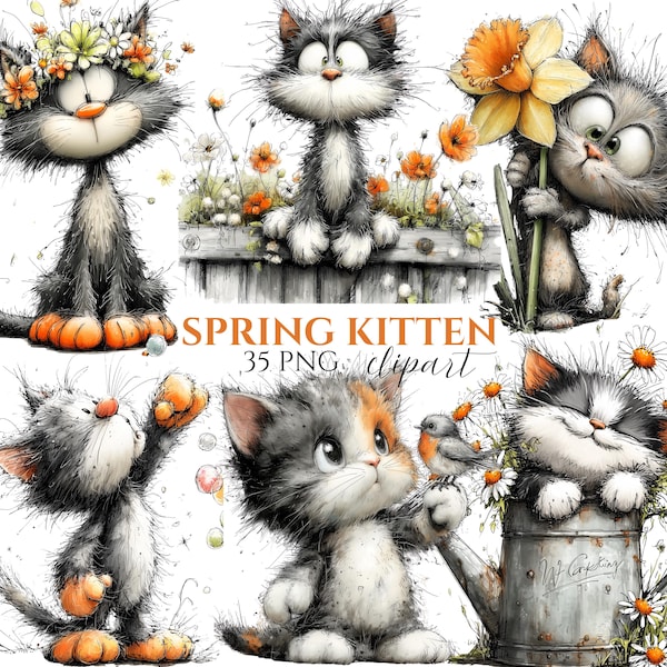 Cats Clipart - Etsy UK