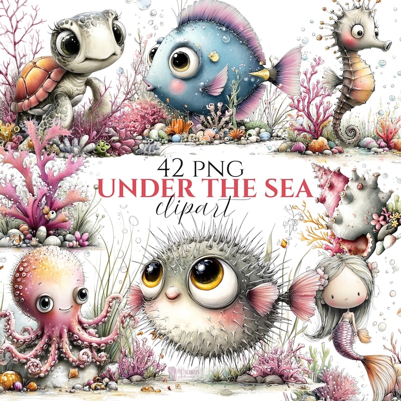 Whimsical Sea Animals - Etsy UK
