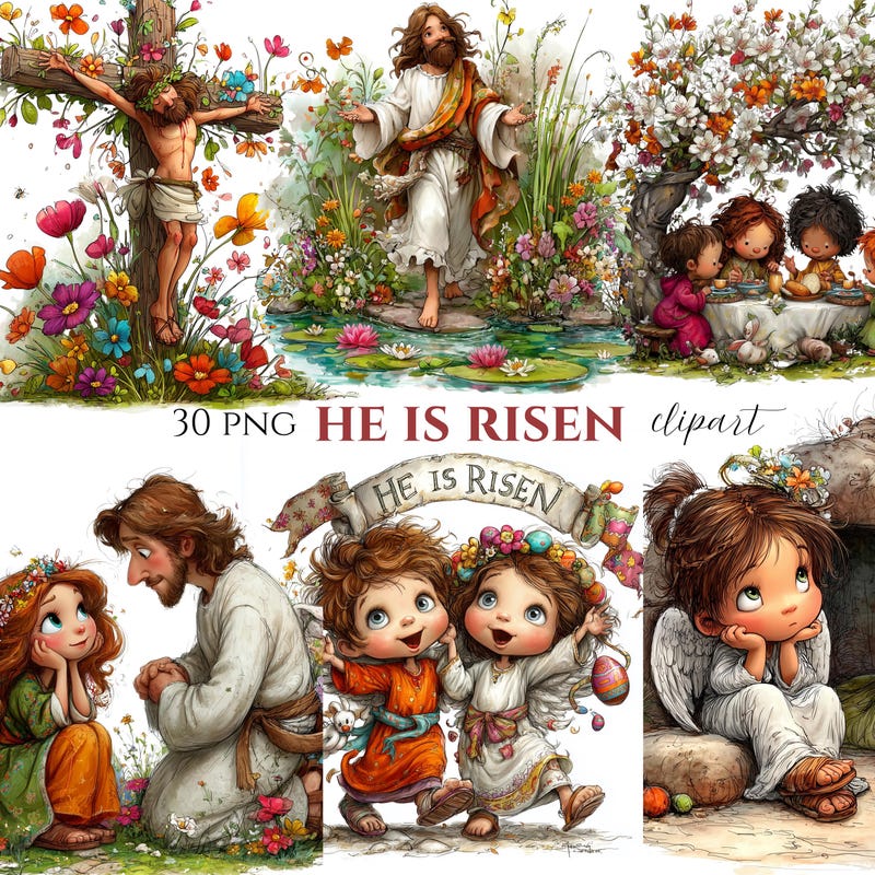 Easter Images He is Risen - Etsy