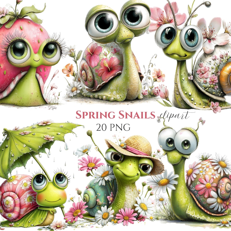 Snail Clipart Images - Etsy