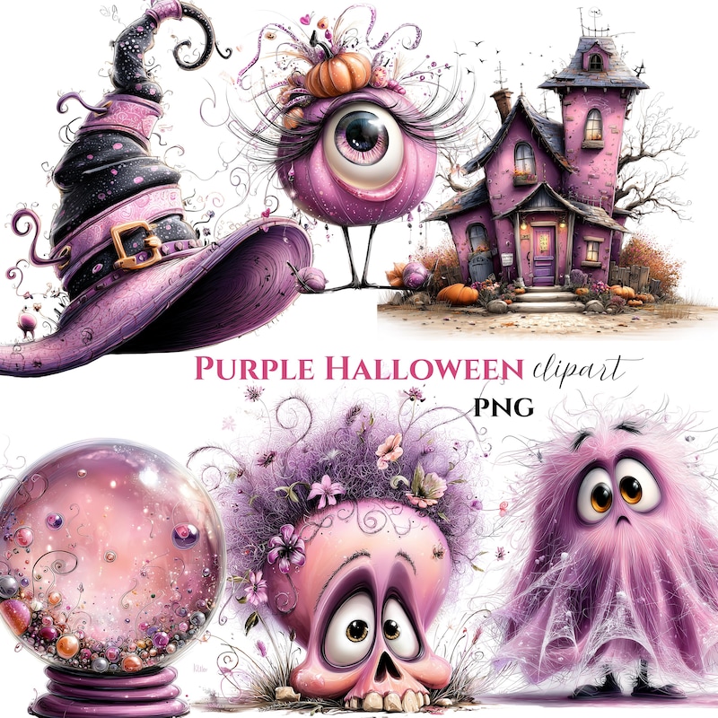 Purple Gothic Clipart - Etsy