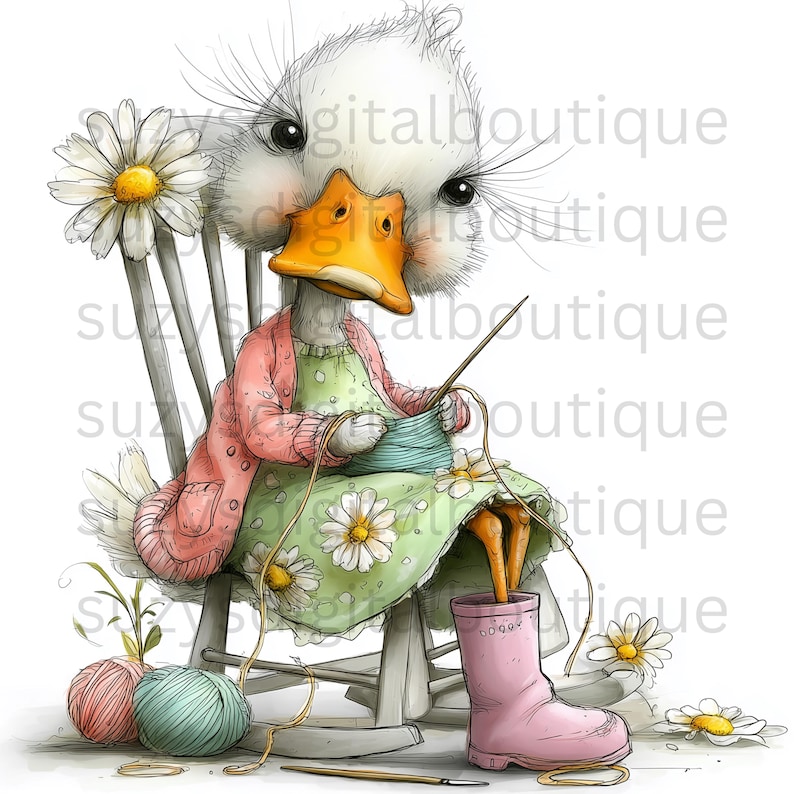 Cozy Spring & Summer Duck Clipart Bundle | Watercolor Cottagecore Duck ...