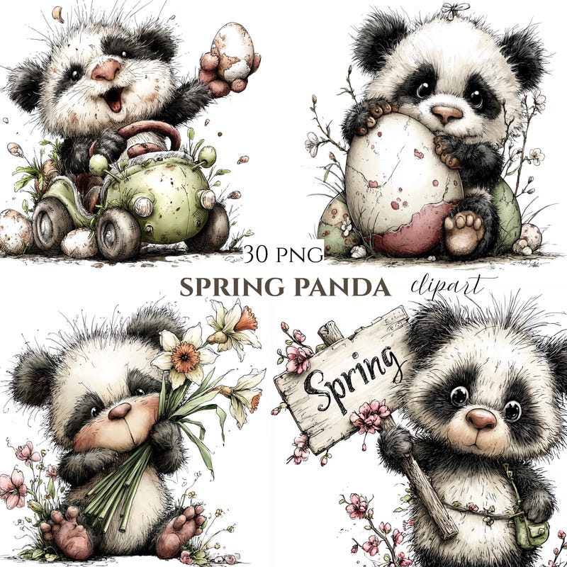 Pink Anime Panda - Etsy