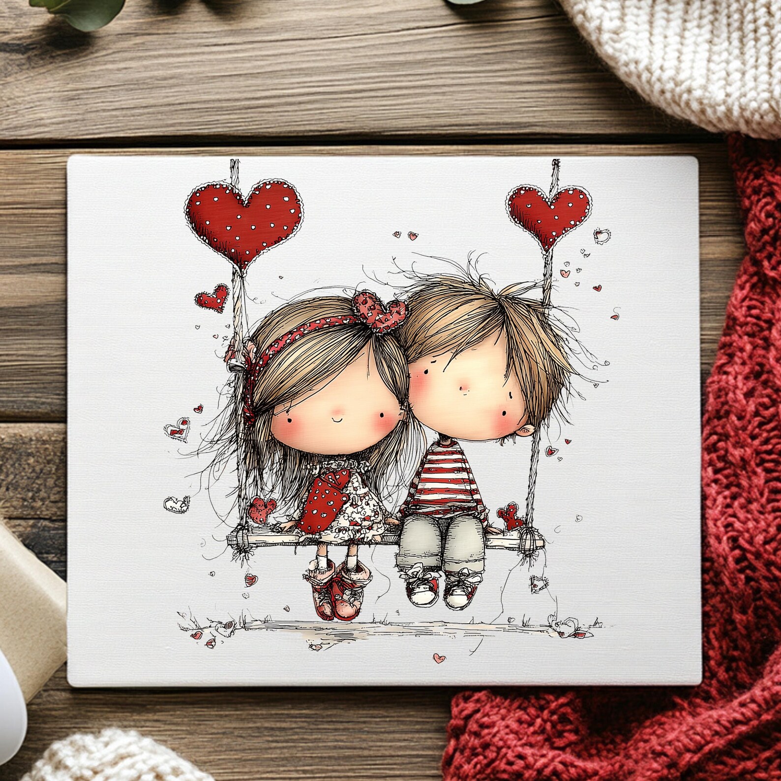 Valentine Sweethearts Clipart PNG Bundle, Whimsical Valentine Lovers ...