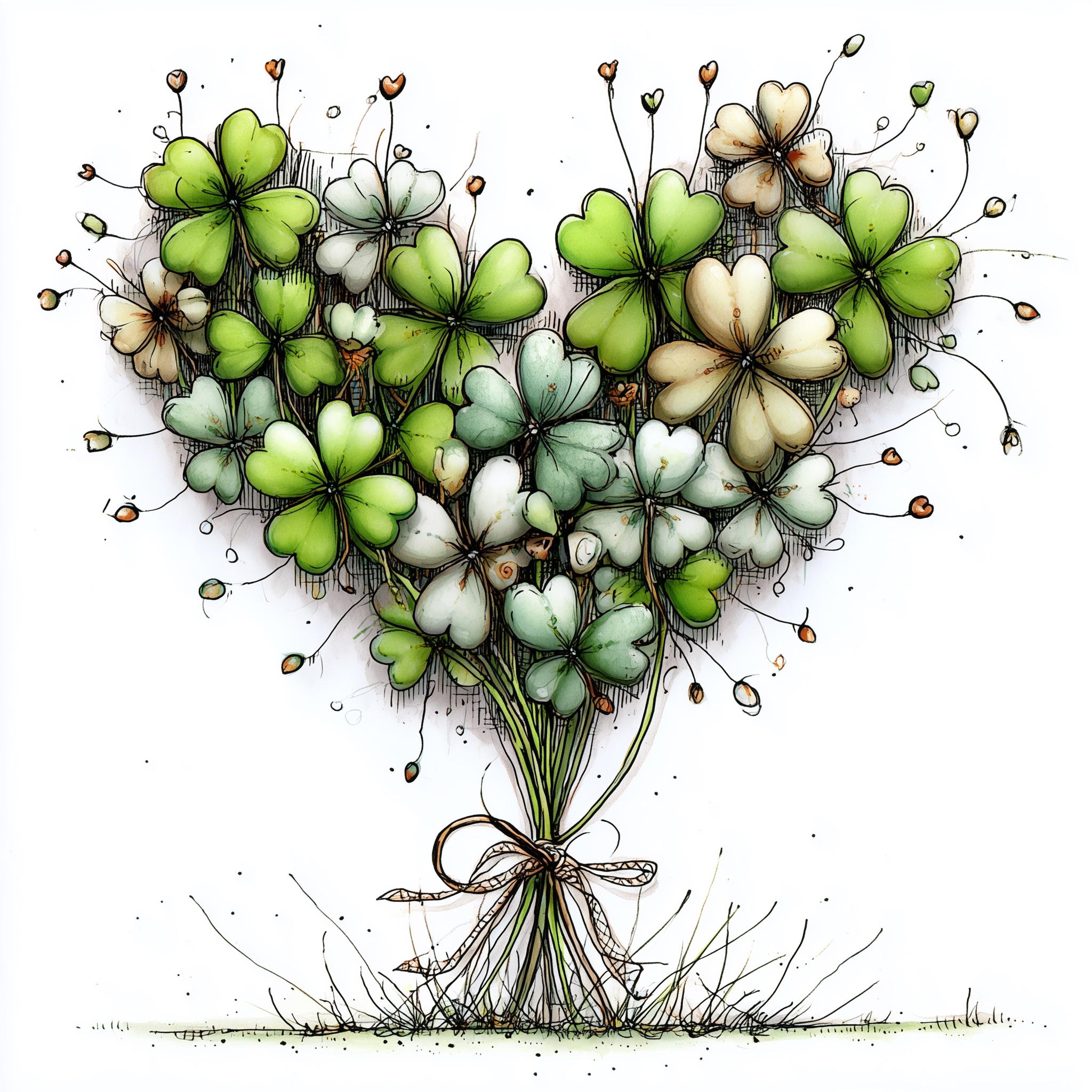 Watercolor Shamrock Clipart | St Patrick's Day Clover Illustration (13 ...