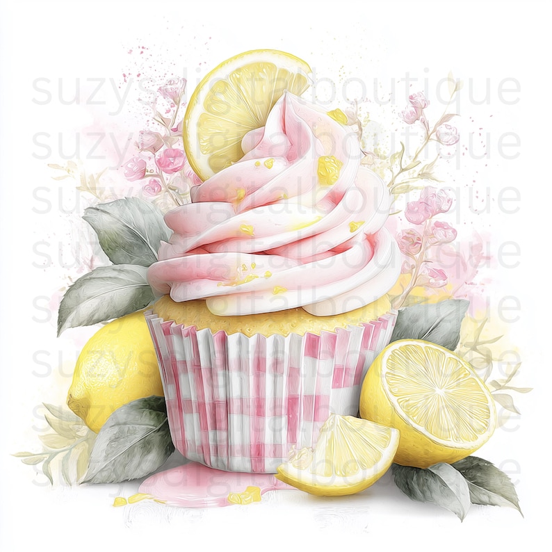 Pink Lemonade Clipart, Watercolor Summer Drinks, Lemon Slice (25 PNG ...