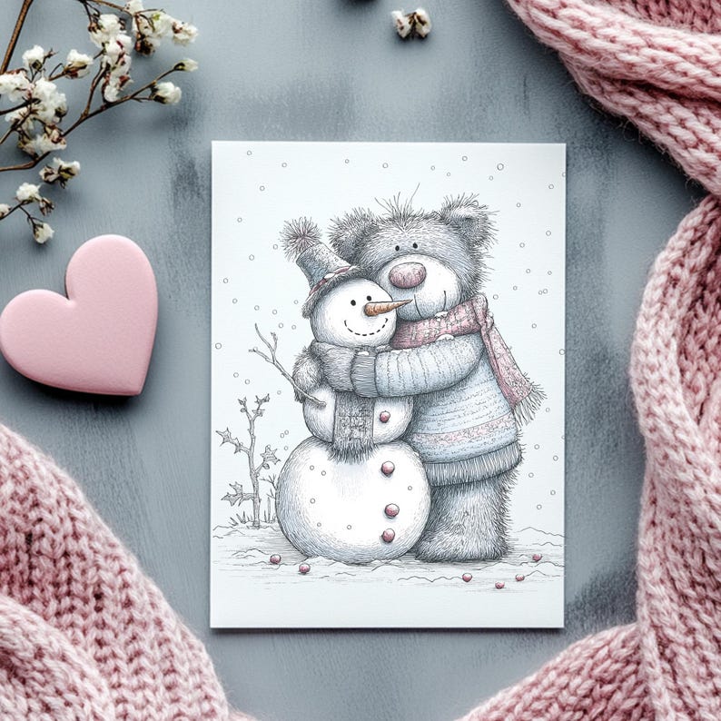 Blue Teddy Bear Winter Clipart Bundle | 19 Pngs - Etsy Hong Kong