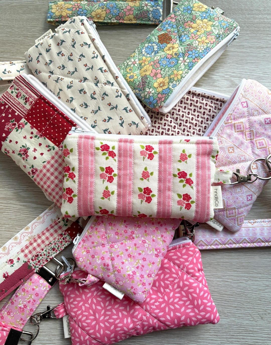 Keychain Wallet and Wristlet | Quilted Coin Purse | Lip Balm Holder ...
