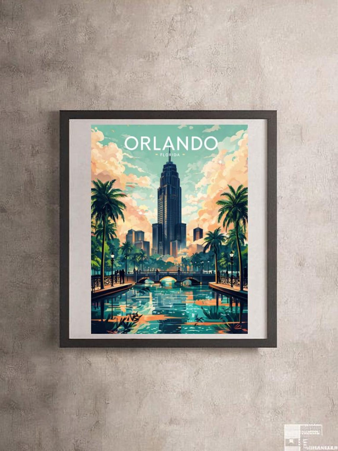 Orlando City Print Digital Download Poster - Etsy