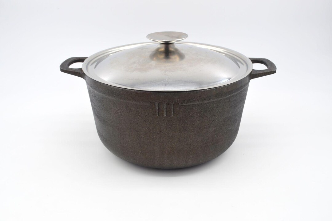 Large Vintage Polaris Norway Design Cast Iron Pot 4.5 Liters Norwegian ...