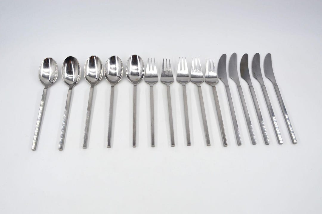 Mid-century Dansk Knivfabrik Lundtofte Gense “rondo” Cutlery Set per ...