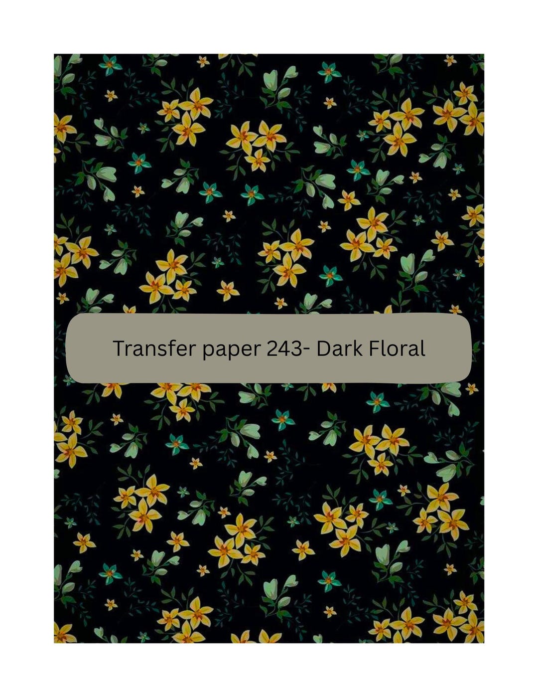 Dark Floral Water Soluble Transfer Paper: Polymer Clay Jewelry Making ...