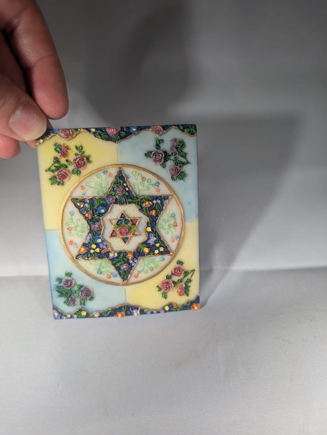 Star of David Magnet – Floral Judaica Design With Intricate Details - Etsy