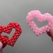 3D Beaded Heart Keychain – Beaded Heart Pattern, Handmade Heart ...