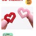 3D Beaded Heart Keychain – Beaded Heart Pattern, Handmade Heart ...