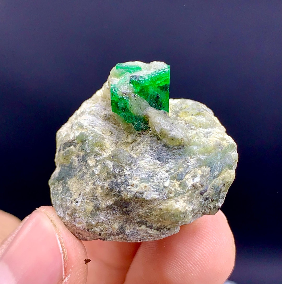Lush Green Emerald on Matrix: Natural Crystal Specimen, Swat Valley ...