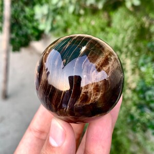 Chocolate Calcite Sphere: Polished Mineral Ball, Pakistan (190 Gram) - Etsy