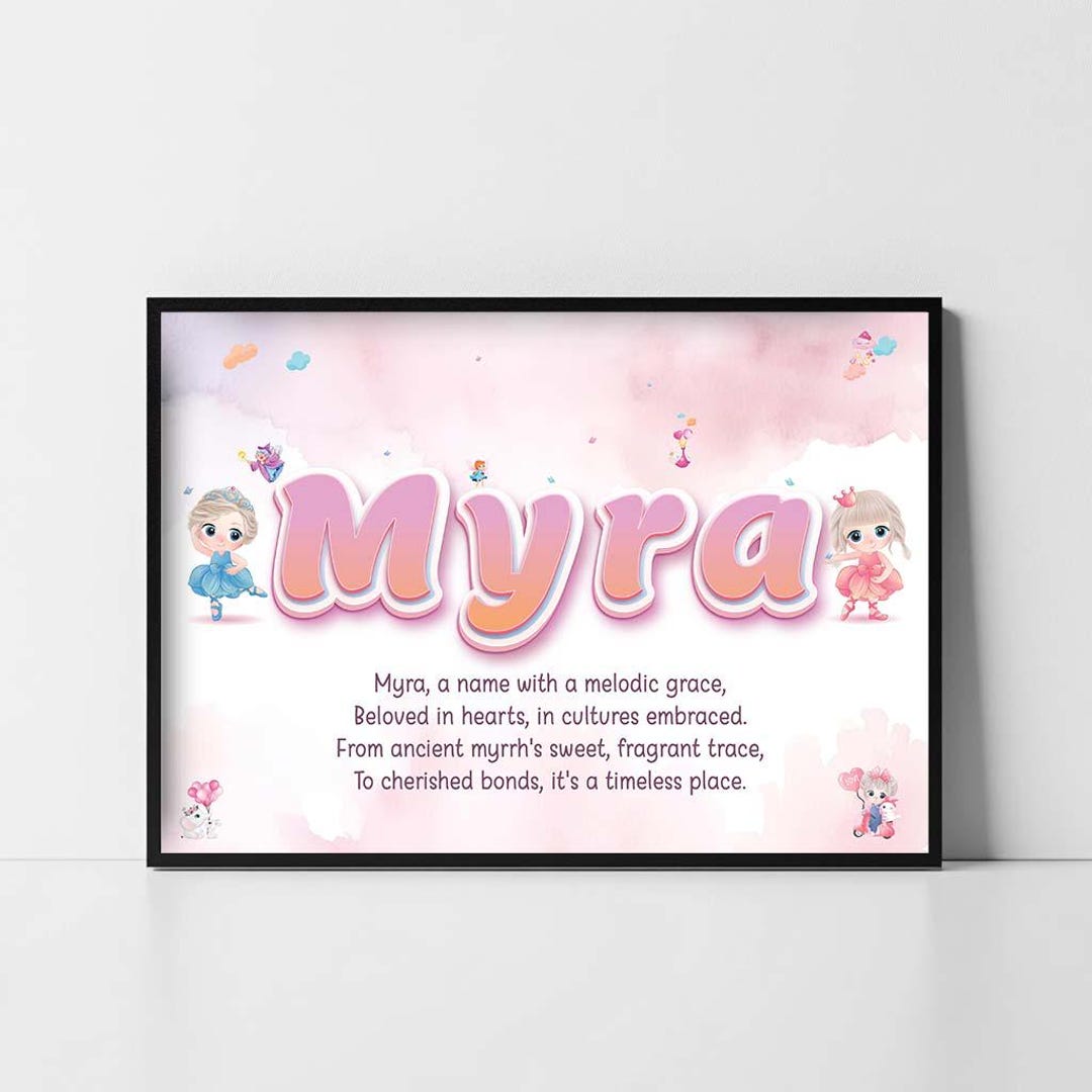 Custom Barbie-themed Name & Poem Print – Personalised Name Art for ...