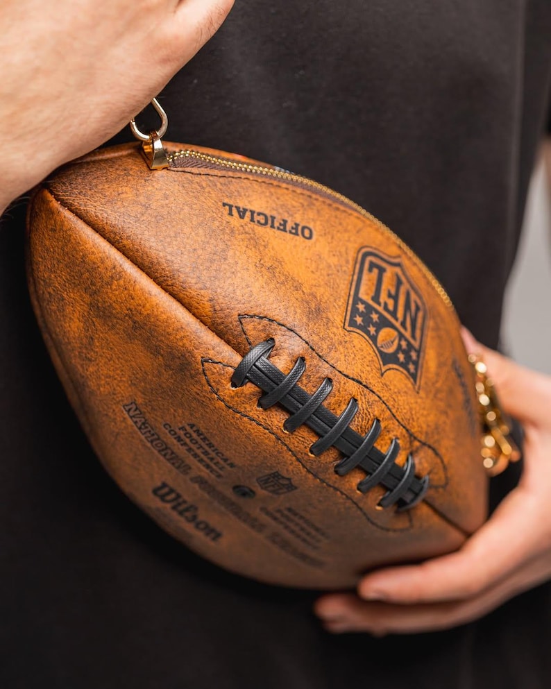 Leather Sling Bag | Cross Body Purse | Unique Brown Wilson NFL ...