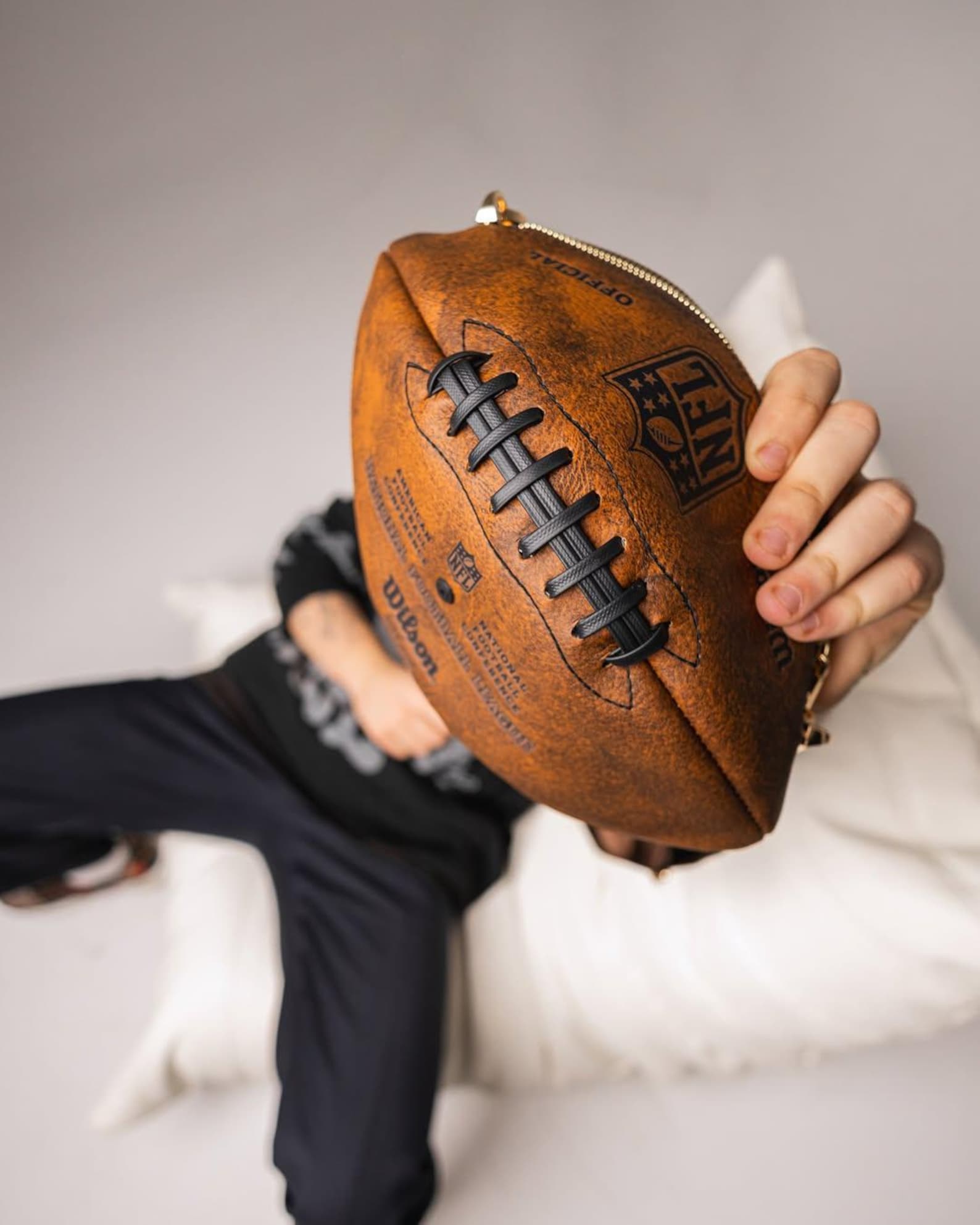 Leather Sling Bag | Cross Body Purse | Unique Brown Wilson NFL ...