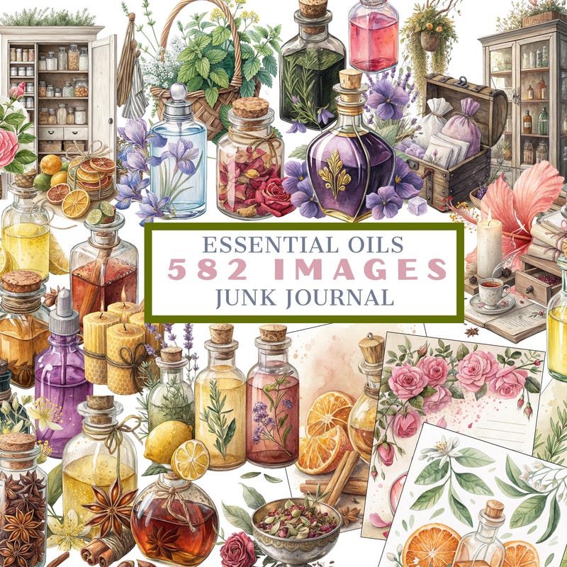 Essential Oil Clipart - Etsy