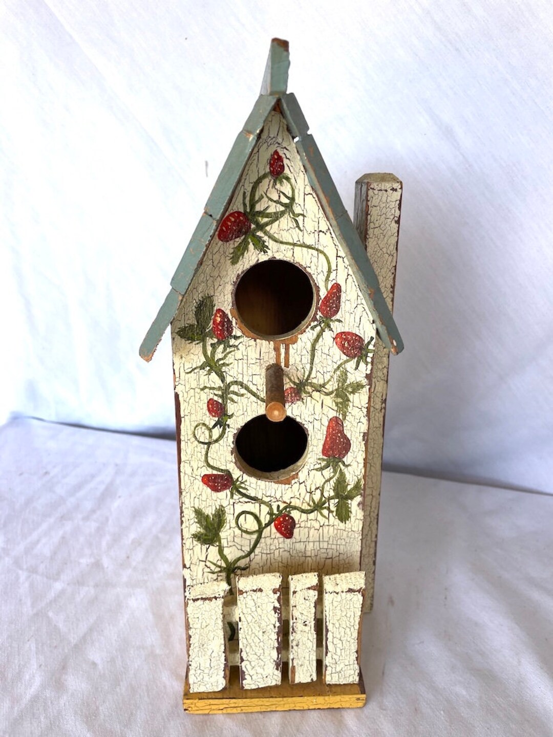 Super Charming Folk Art Bird House Hand-painted - Etsy