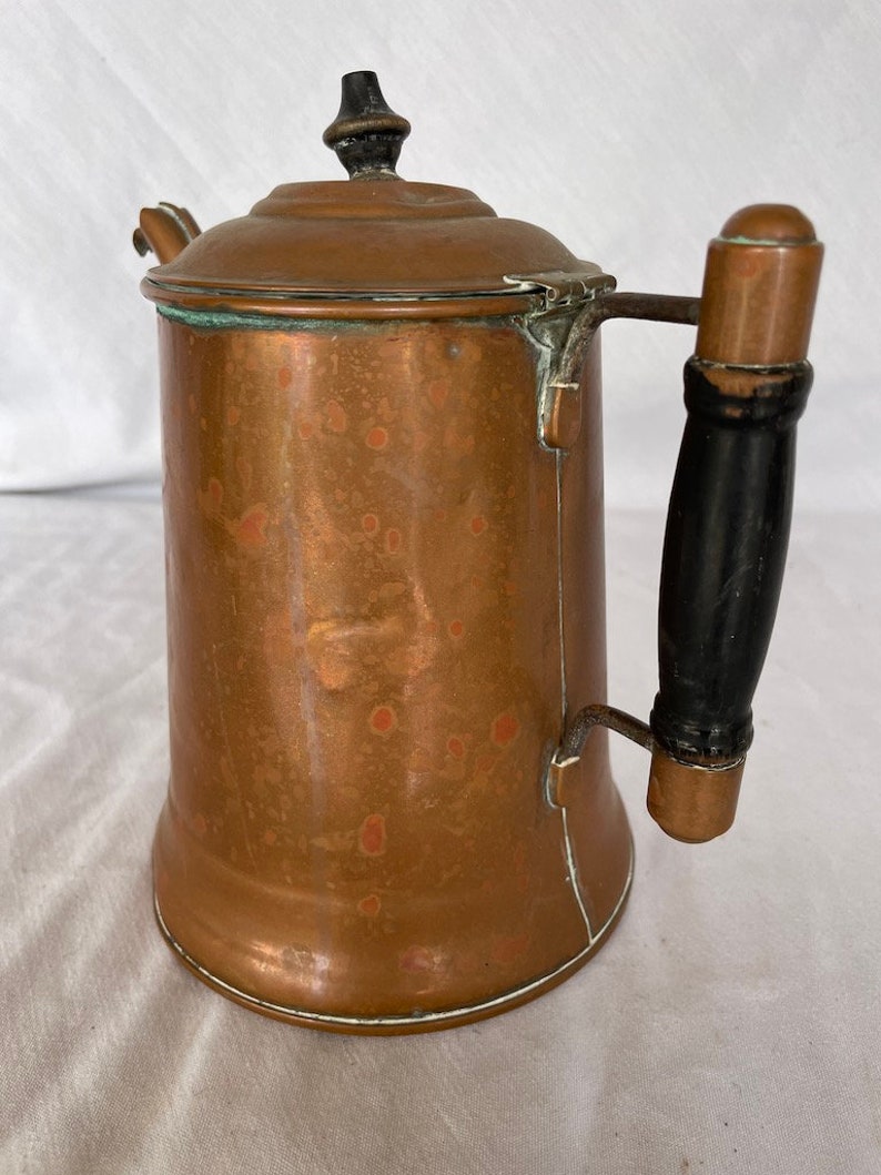 Antique French Copper Coffee Pot | Etsy