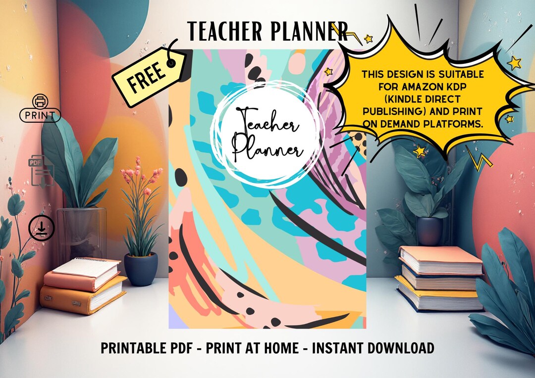 2026 Teacher Planner Printable, Colorful Classroom Binder, A4 School ...